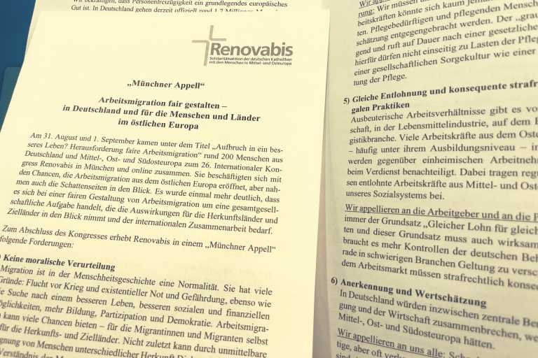 „Münchner Appell" zur fairen Arbeitsmigration | Renovabis